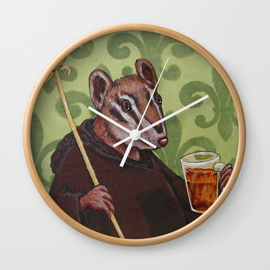 chip-monk-beer378158-wall-clocks – sue clancy – artist