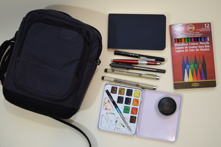 my running around loose sketching kit – sue clancy – artist